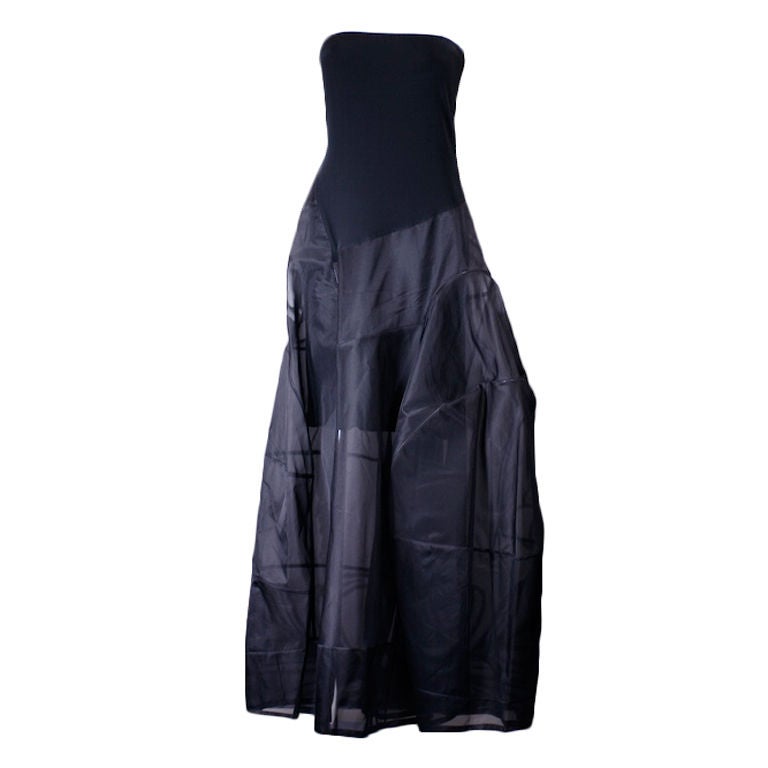 Donna Karan Architectural Organza Gown at 1stDibs