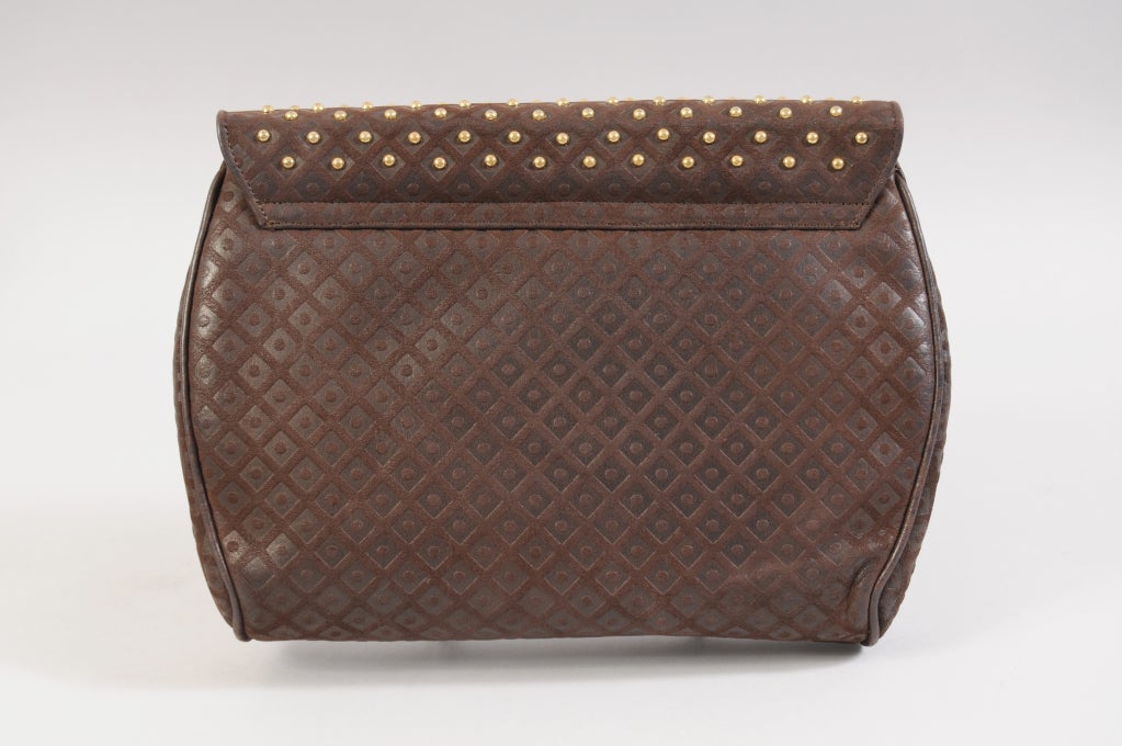 Luc Benoit Studded Suede Bag at 1stDibs | luc benoit handbags