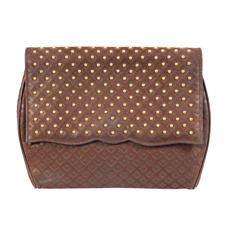 Luc Benoit Studded Suede Bag at 1stDibs | luc benoit handbags