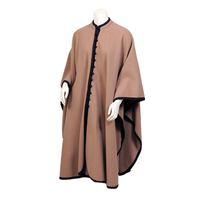 Camel Wool Cape at 1stDibs