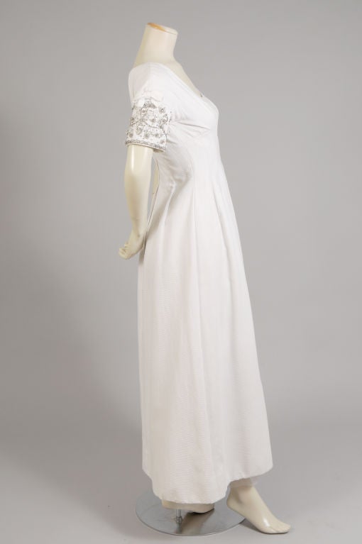 Beaded Cotton Faille Dress at 1stDibs