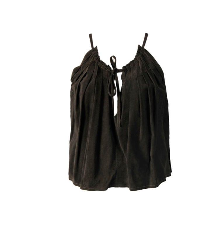 Jean Muir Suede Top at 1stDibs