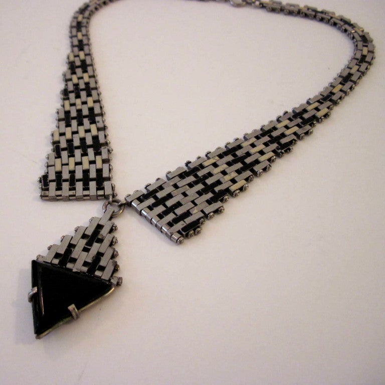 Machine Age Necklace by Jakob Bengel Germany 1930 For Sale at 1stDibs
