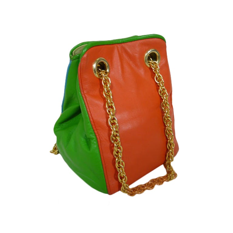 Morris Moskowitz Color Block Handbag at 1stDibs | morris moskowitz logo ...