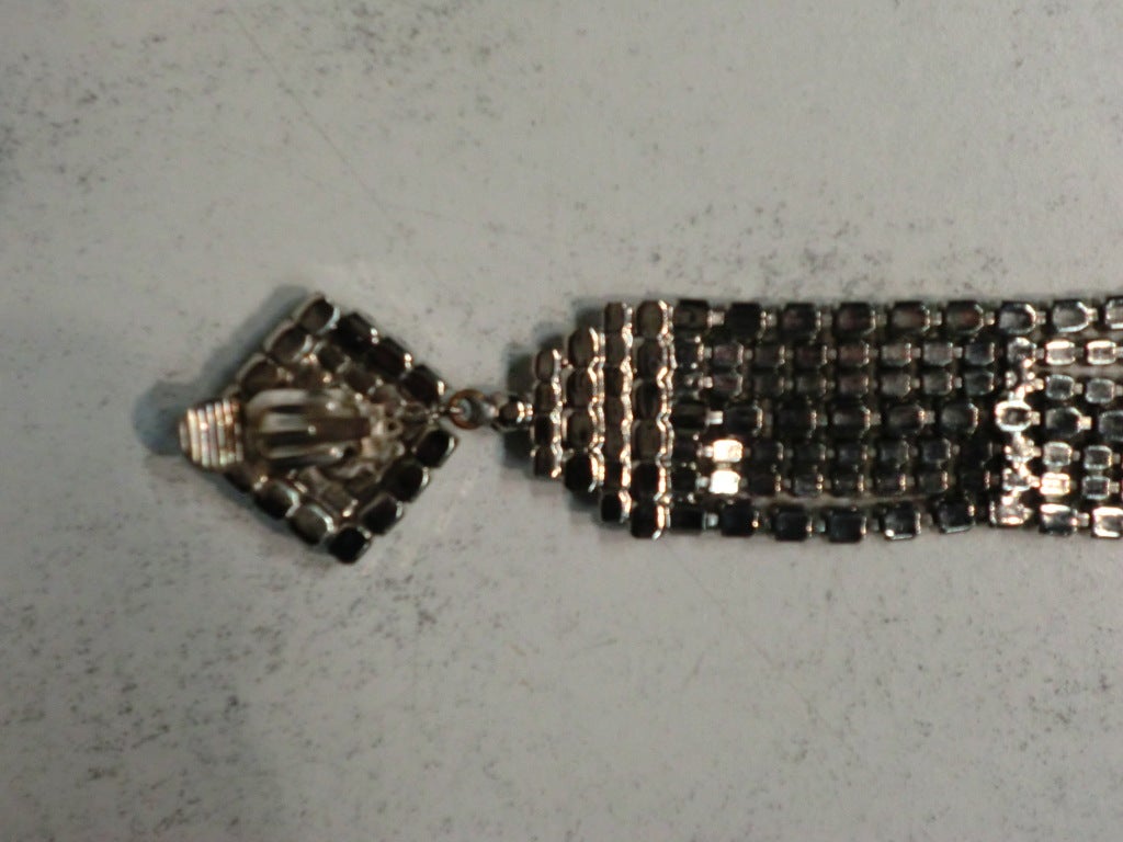 60s Shoulder-Duster Rhinestone Chandelier Earrings at 1stDibs ...