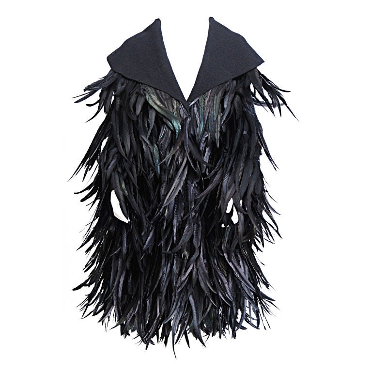 Feather Statement Coat at 1stDibs