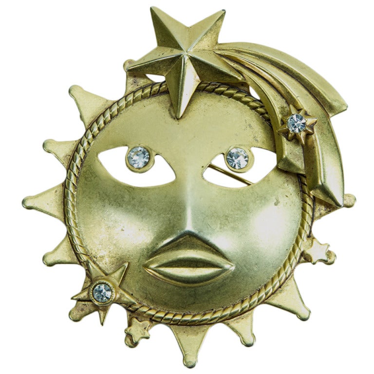 VIintage Askew London Sun Brooch Pin at 1stDibs