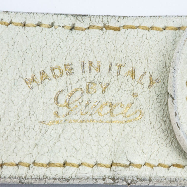 GUCCI Leather and Sterling Silver Initial R Belt For Sale at 1stDibs ...