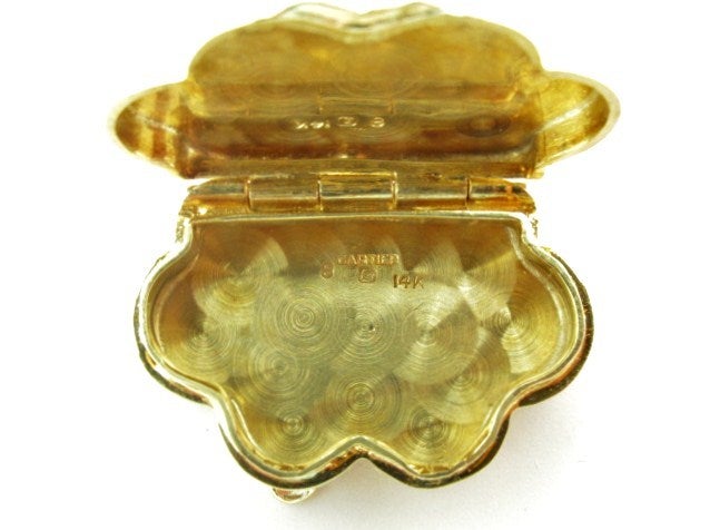Cartier Gold Pillbox at 1stDibs