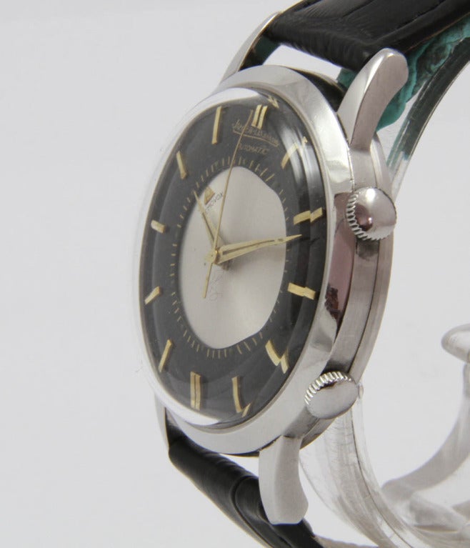 Jaeger-LeCoultre Stainless Steel Memovox Alarm Wristwatch at 1stDibs