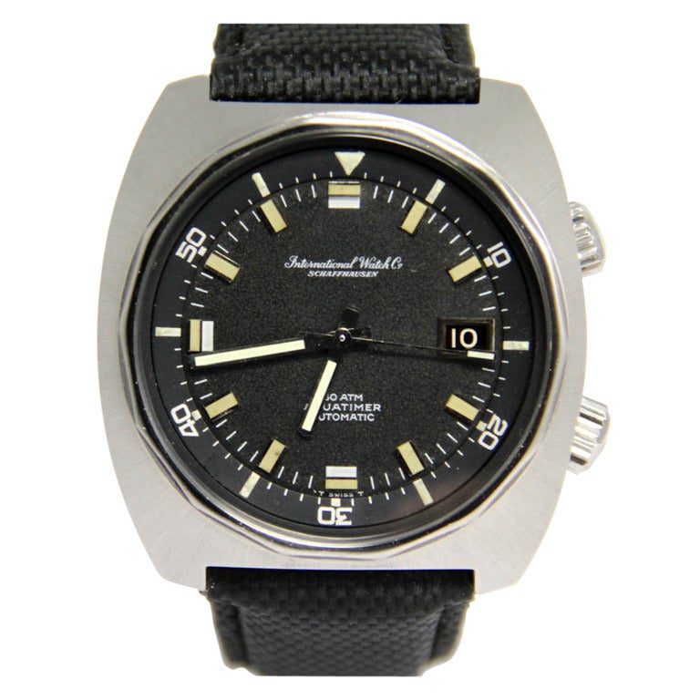 IWC Stainless Steel Aquatimer Diver's Wristwatch with Date Ref 816 AD ...