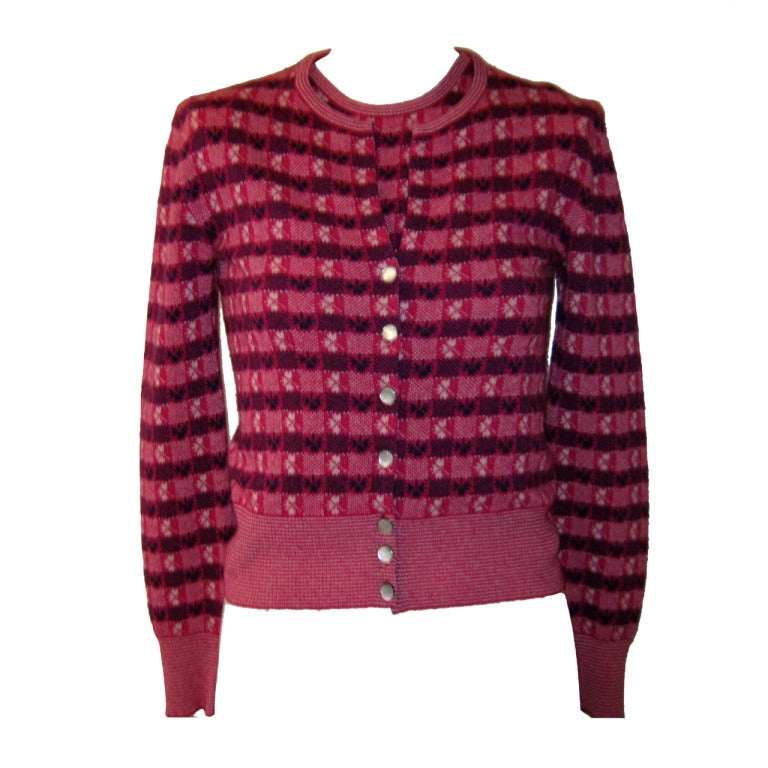 Chanel pink 100% cashmere twin-set at 1stDibs