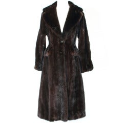 1970s Ted Lapidus Brown Mink Coat at 1stDibs
