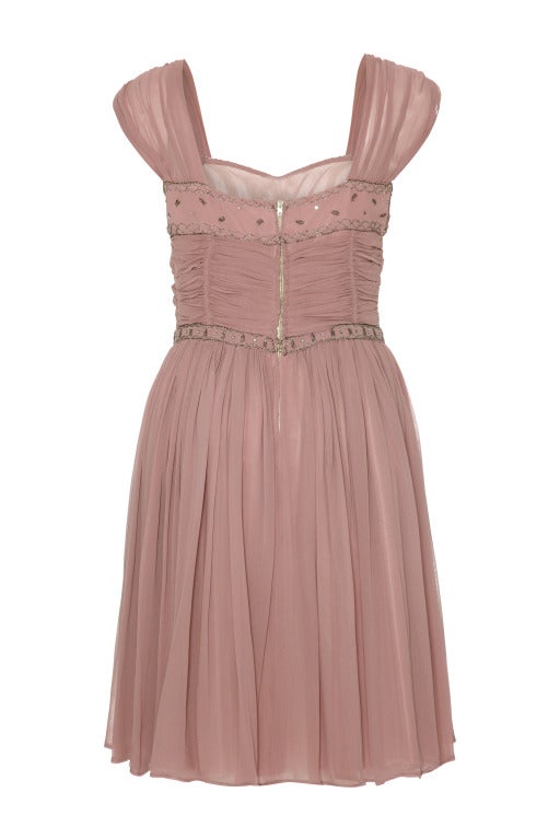 1950s Dusky Pink ‘heiress Cocktail Dress For Sale At 1stdibs