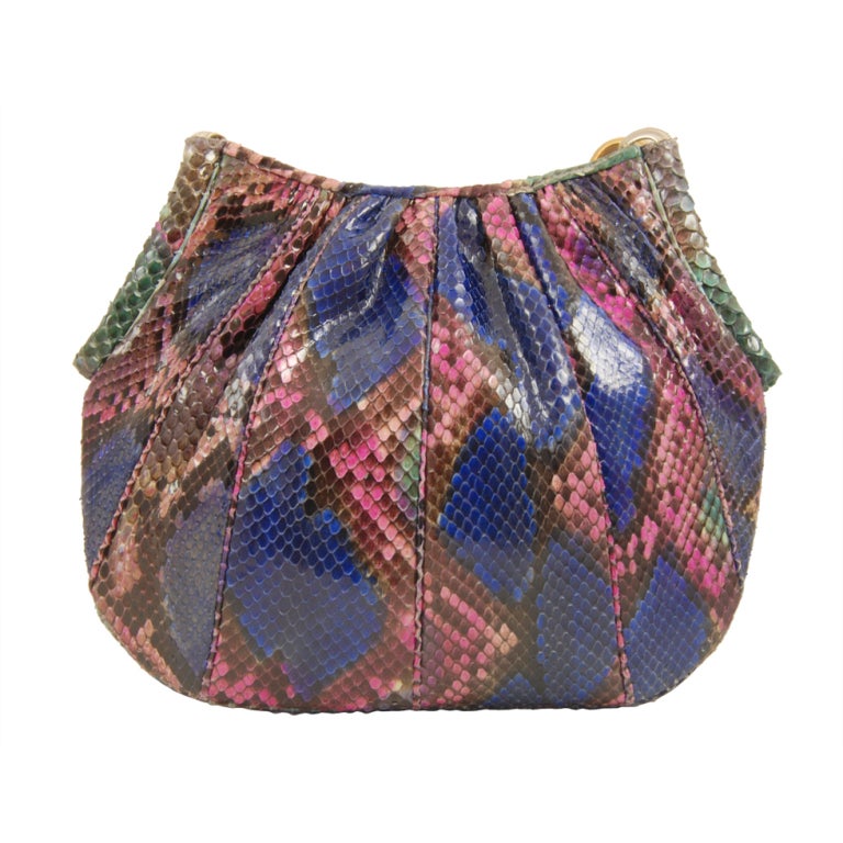 Judith Leiber Python Shoulder Bag For Sale at 1stDibs