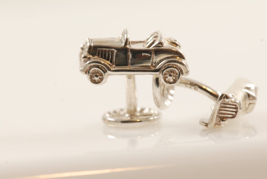 Tiffany Sterling Silver Vintage Car Cuff Links at 1stDibs
