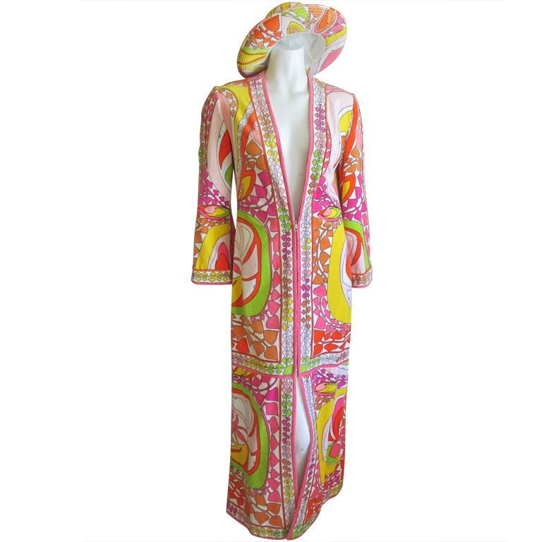 Emilio Pucci for Saks Fifth Avenue 1960's terri cloth dress and hat at ...