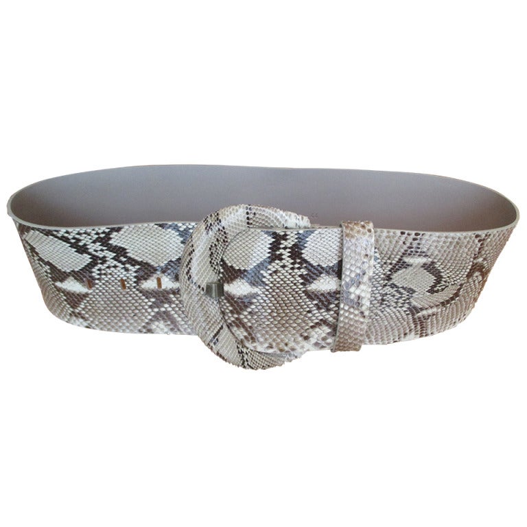 Alexander McQueen Genuine Python Wide Belt at 1stDibs