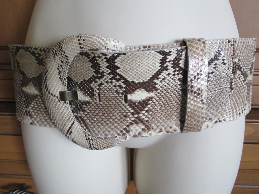 Alexander McQueen Genuine Python Wide Belt at 1stDibs