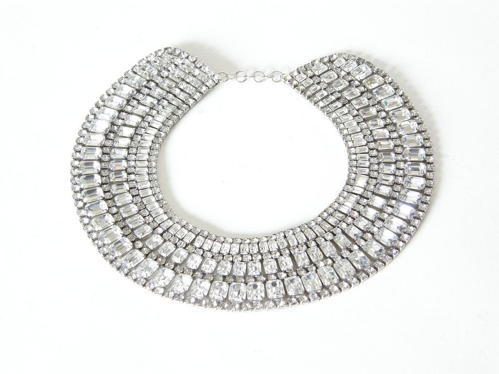 Rhinestone Collar Necklace at 1stDibs
