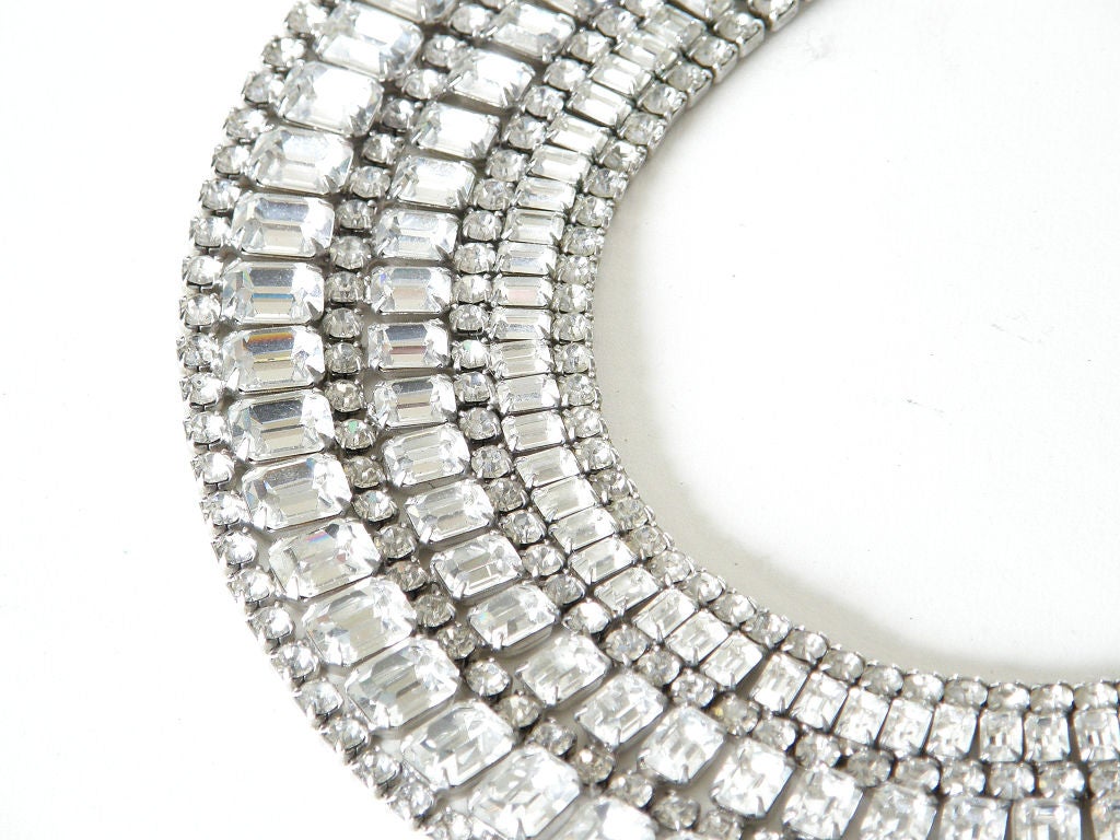 Rhinestone Collar Necklace at 1stDibs