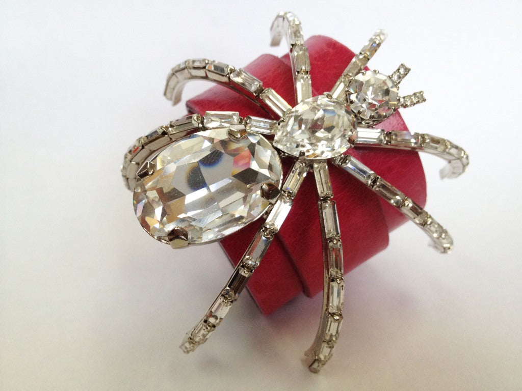Swarovski Spider Pin at 1stDibs