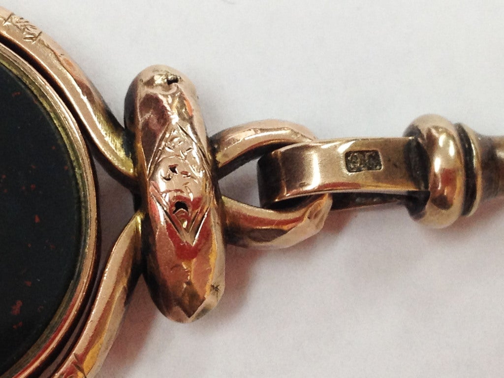 Victorian Swivel Double-sided Gold Watch Fob at 1stDibs