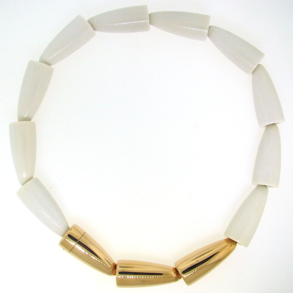 COLLANA CALLA by VHERNIER 18k Rose Gold and Kohalong Necklace at ...