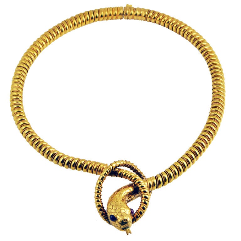An Antique Serpent Necklace at 1stDibs