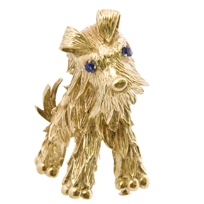 Charming Cartier Dog Brooch at 1stDibs