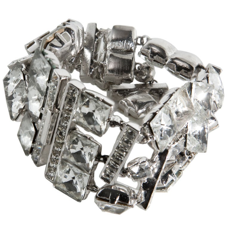 Vintage Valentino crystal bracelet For Sale at 1stDibs
