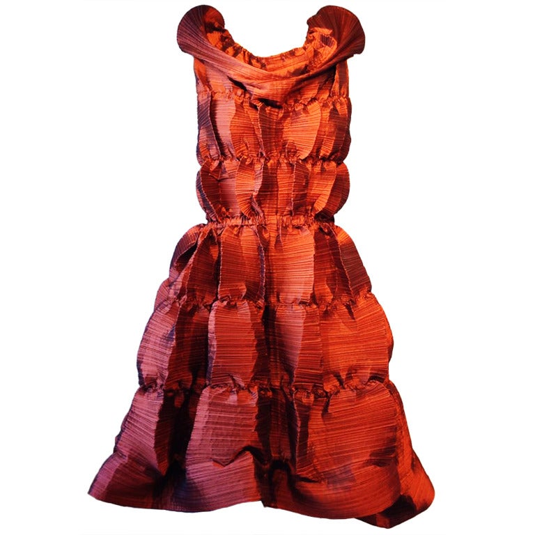 ISSEY MIYAKE Pleated Cocktail Dress at 1stDibs