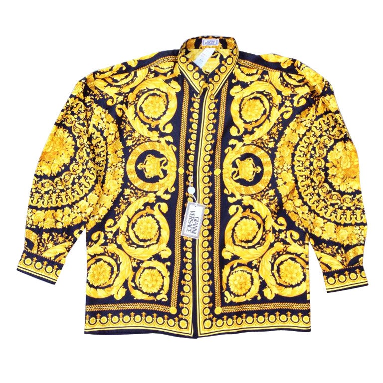 Gianni Versace 'Baroque' Print Shirt ca.1990 at 1stDibs