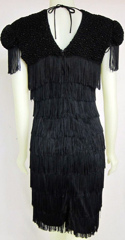 Vintage Flapper Style Mod Shaker Dress -Rhinestone Shoulders For Sale ...