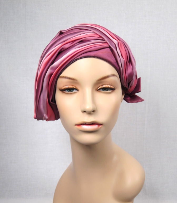 VINTAGE 1950S CHRISTIAN DIOR DRAPED TURBAN For Sale at 1stDibs