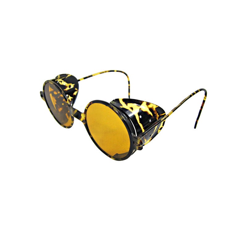 1920s TORTOISE SHELL FOLDING GOGGLE SUNGLASSES-Rare! For Sale at 1stDibs