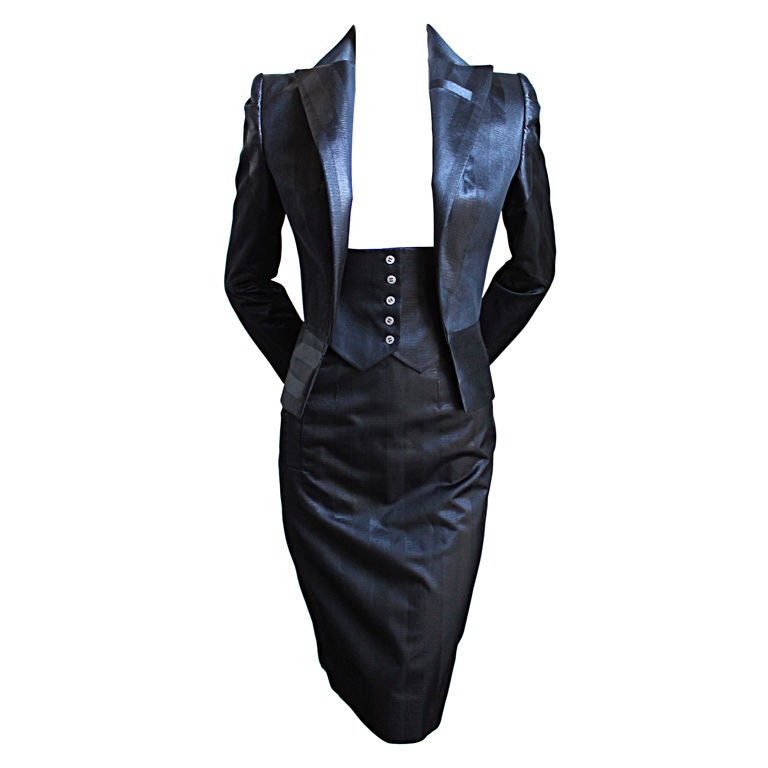 BOUDICCA fitted blazer and skirt at 1stDibs