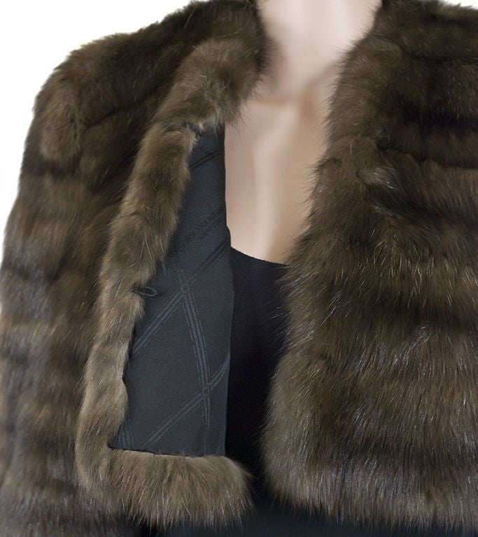 CAROLINA HERRERA Russian Barguzin Natural Sable Bolero Small For Sale ...