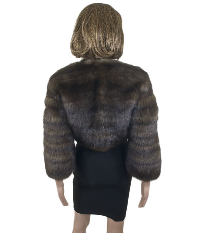 CAROLINA HERRERA Russian Barguzin Natural Sable Bolero Small For Sale ...