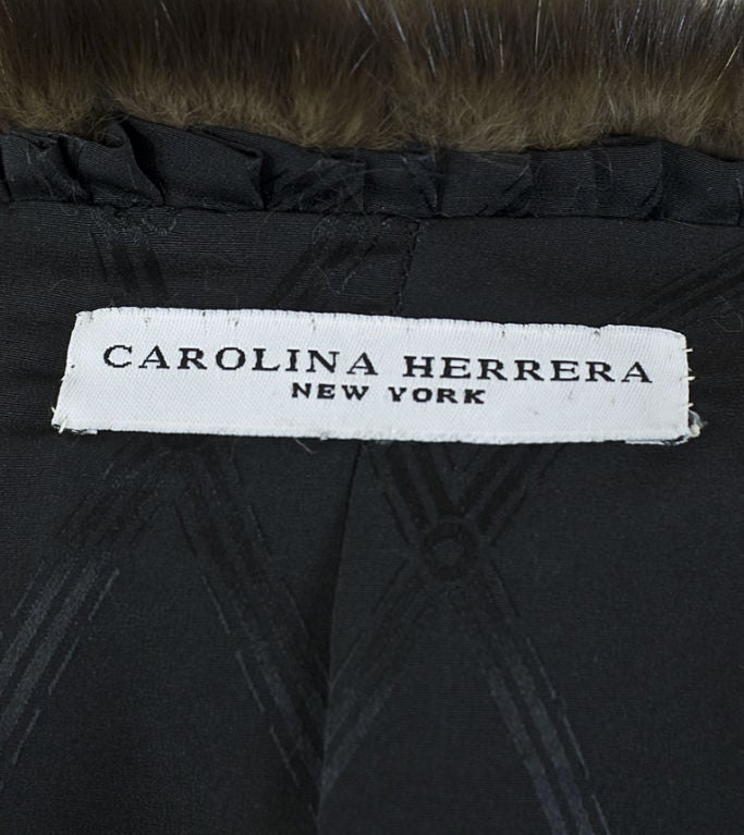 CAROLINA HERRERA Russian Barguzin Natural Sable Bolero Small For Sale ...