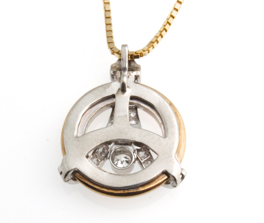 Diamond Platinum Eiffel Tower Pendant For Sale at 1stDibs