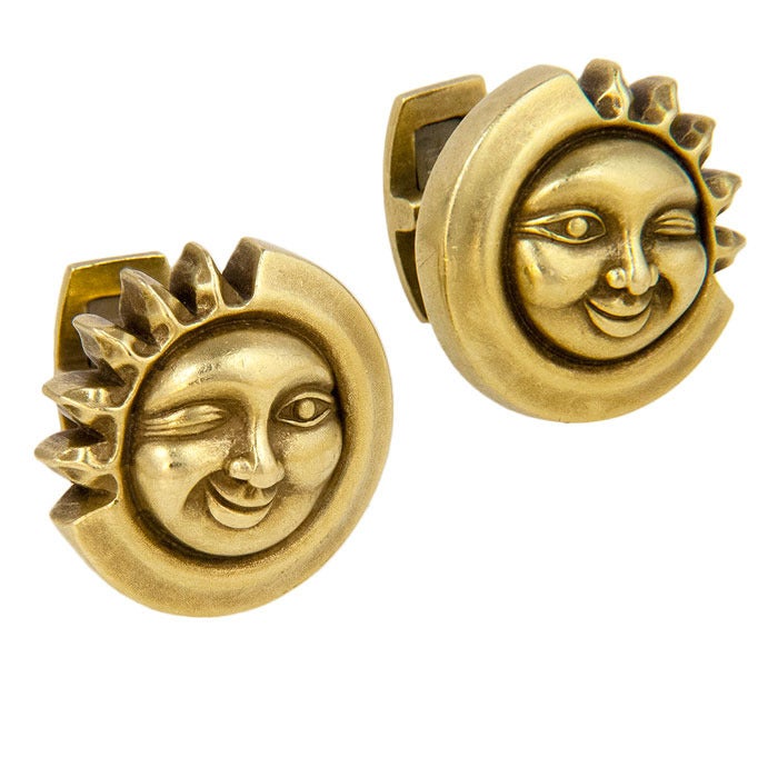 Kieselstein-Cord Yellow Gold Winking Sun Cufflinks at 1stDibs ...