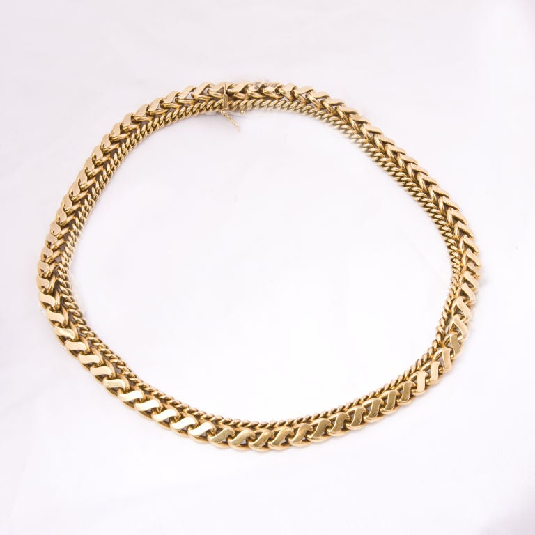 GUBELIN 18K Gold Double Chain Necklace at 1stDibs