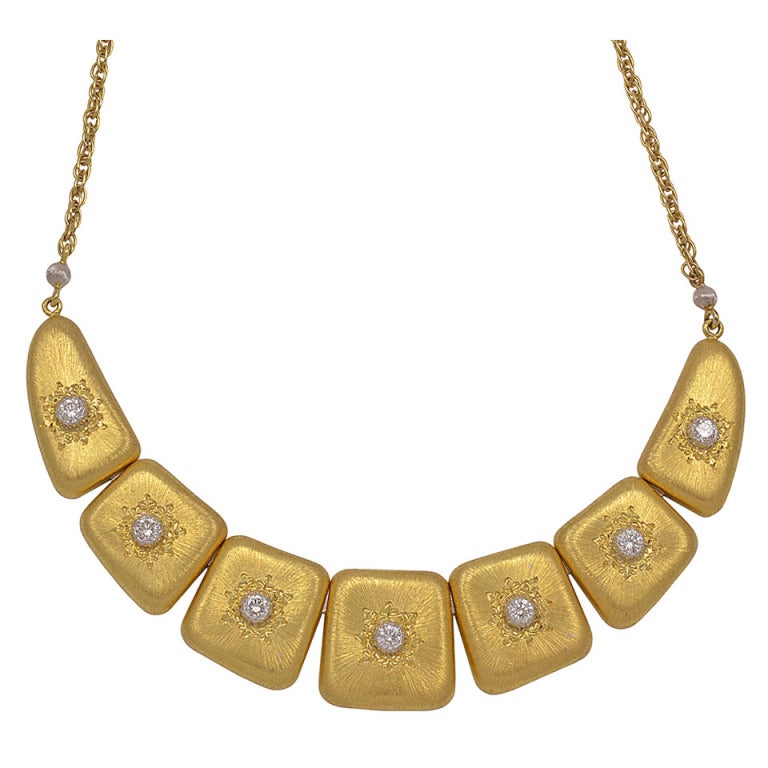 BUCCELLATI Diamond Necklace For Sale at 1stDibs