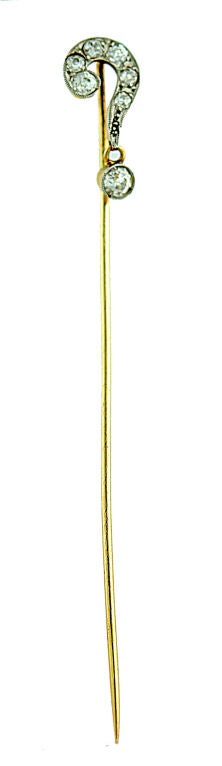 Diamond Question Mark Stick Pin at 1stDibs | question mark pin ...