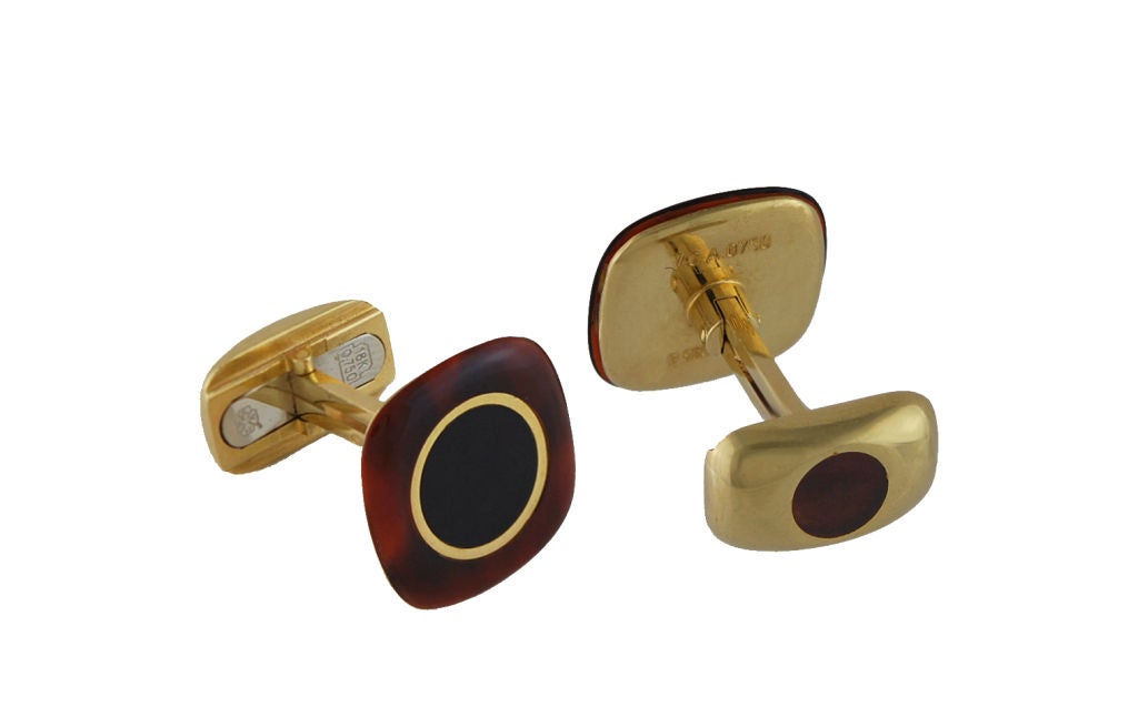 Van Cleef Arpels Gold Tortoiseshell Cuff Links at 1stDibs | tortoise ...