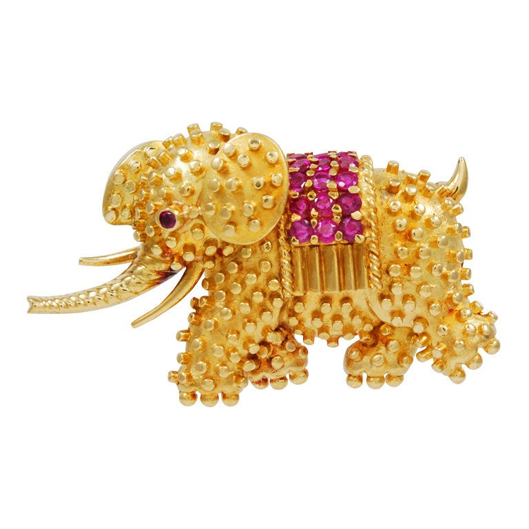 Fabulous TIFFANY Elephant Brooch For Sale at 1stDibs | elephant brooch ...