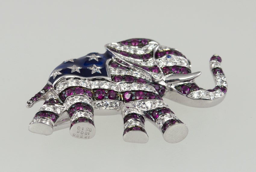 GOP Elephant Pin at 1stDibs