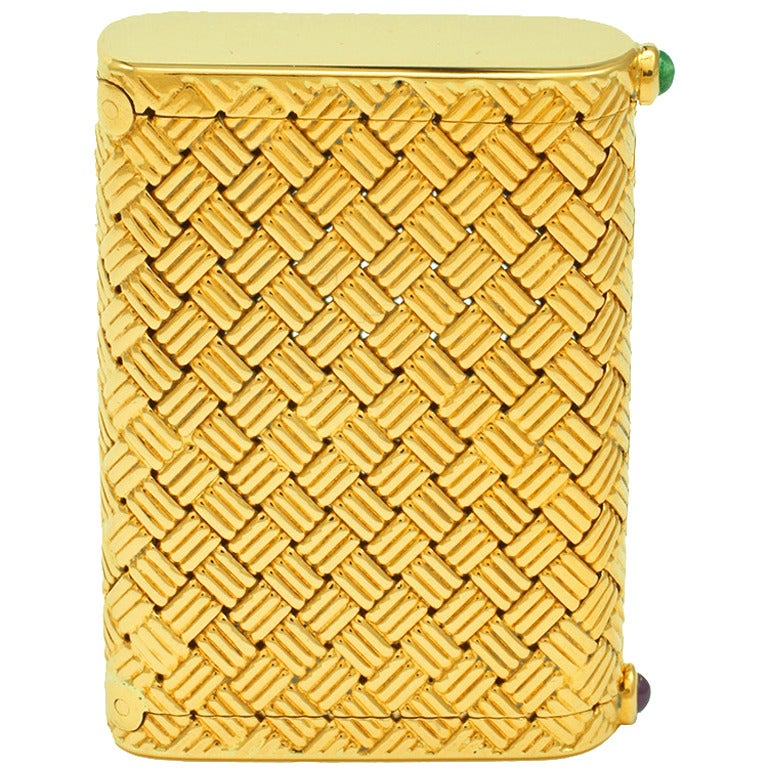 CARTIER Gold Double Pill Box at 1stDibs