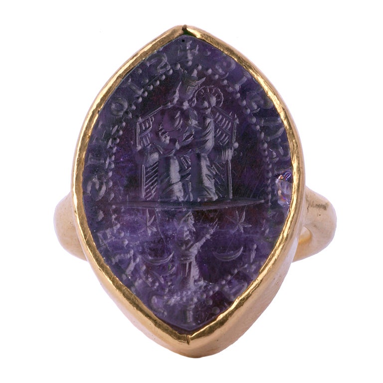 Gothic Signet Ring at 1stDibs
